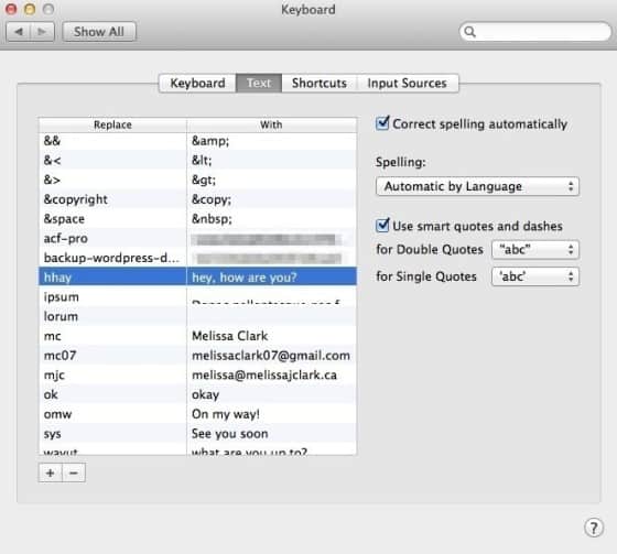 Use Mac Text Shortcuts to Remember Things For You
